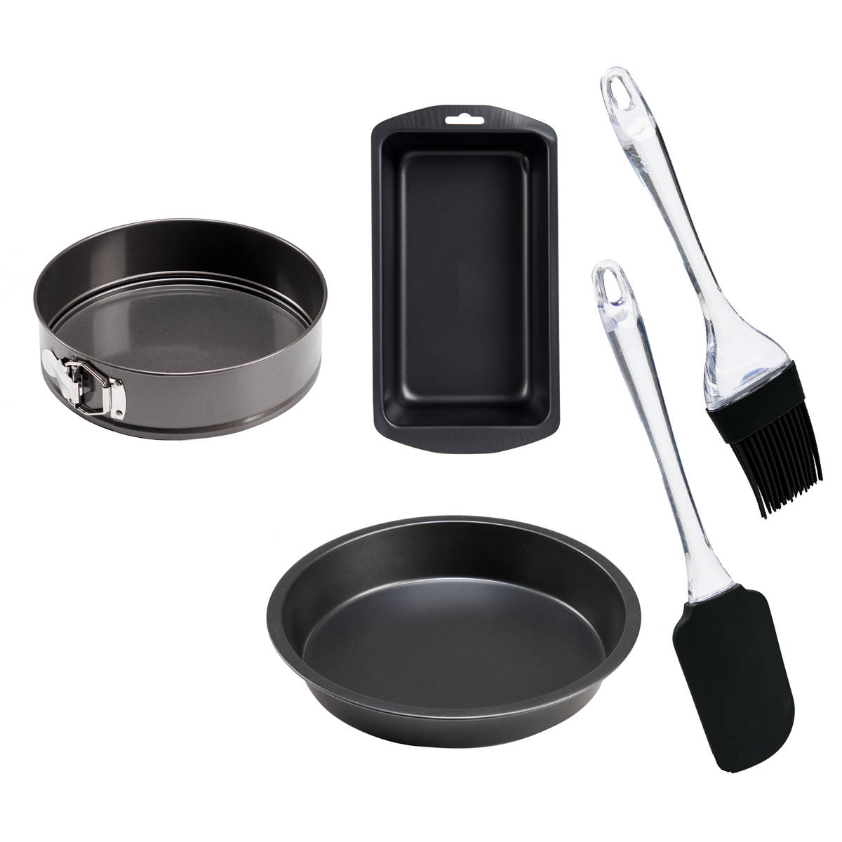 Trzy formy do ciasta ze szpatułką i pędzelkiem – EDAXO
