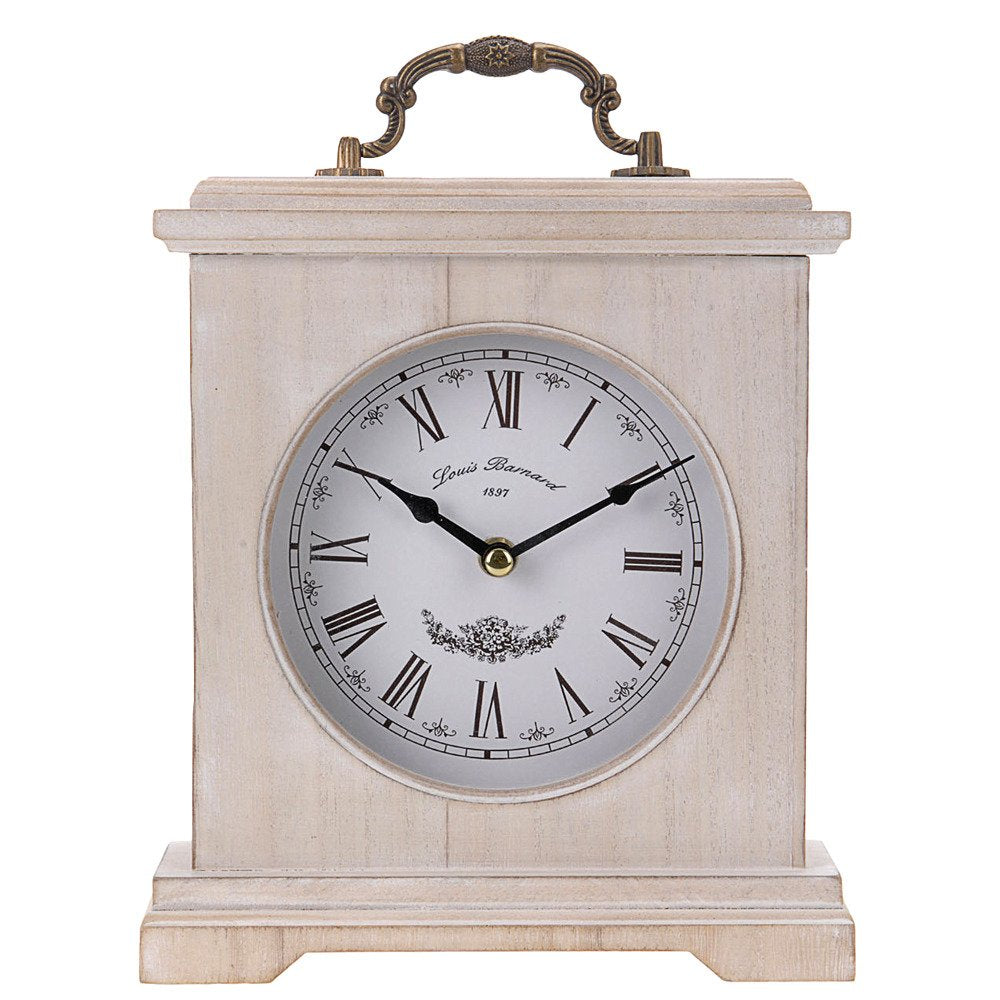 Drewniany zegar LOUIS BARNARD, stołowy – EDAXO
